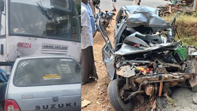 Three Killed In Car–KSRTC Bus Collision In Kottayam - Deshabhimani